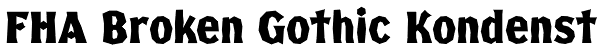 Font Spy | FHA Broken Gothic Font