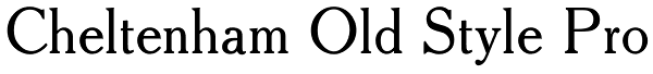 Cheltenham Old Style Pro Font | Font Spy