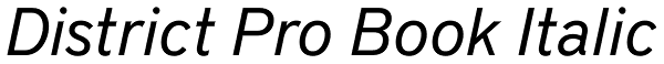 District Pro Font