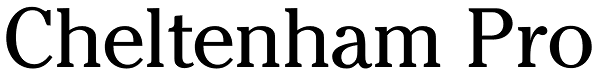 Font Spy | Cheltenham Pro Font