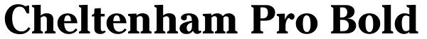 Font Spy | Cheltenham Pro Font