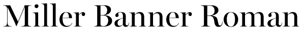 Miller Banner Font | Font Spy