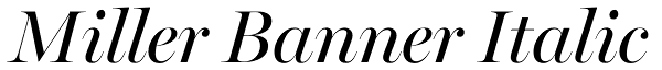 Miller Banner Font | Font Spy