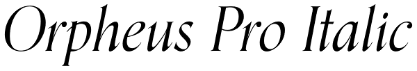 Orpheus Pro Font | Font Spy
