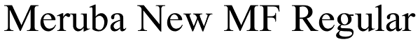 Meruba New MF Font | Font Spy