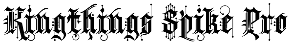 Kingthings Spike Pro Font | Font Spy