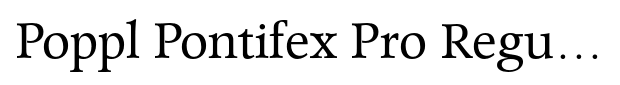 Poppl-Pontifex Pro Font | Font Spy