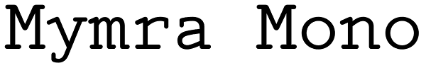 Mymra Mono Font | Font Spy