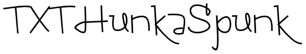 TXT HunkaSpunk Font | Font Spy