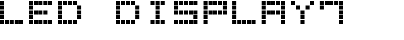LED Display7 Font Free Download | Font Spy
