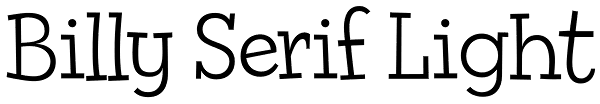 Billy Serif Font | Font Spy