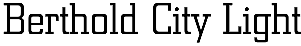 Berthold City BE Font