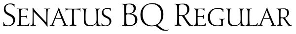 Senatus BQ Font | Font Spy