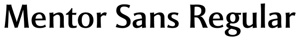 Mentor Sans Font | Font Spy