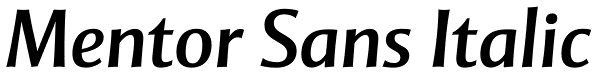 Mentor Sans Font | Font Spy