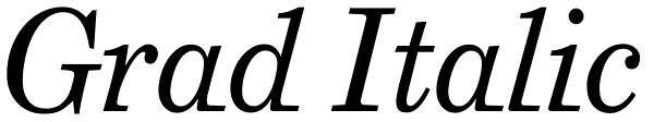 Grad Font