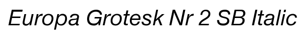 Europa Grotesk No. 2 SB Font | Font Spy