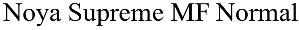 Noya Supreme MF Font | Font Spy
