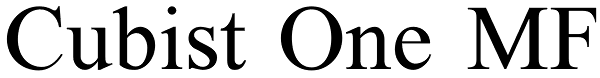 Cubist One MF Font | Font Spy