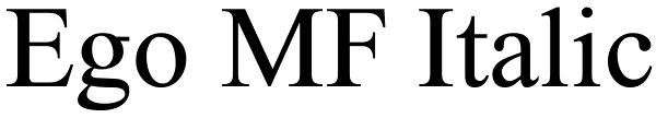 Ego MF Font | Font Spy