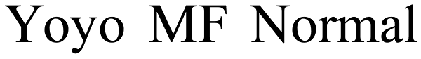 Yoyo MF Font | Font Spy
