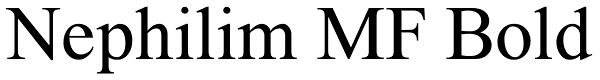 Nephilim MF Font | Font Spy