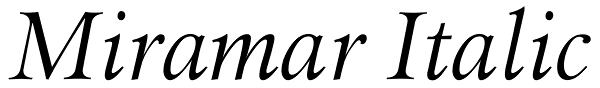 Miramar Font | Font Spy