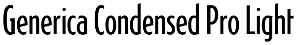 Generica Condensed Font | Font Spy
