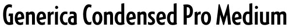 Generica Condensed Font | Font Spy
