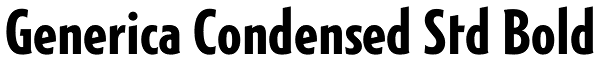 Generica Condensed Font | Font Spy