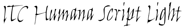Font Spy | ITC Humana Script Font