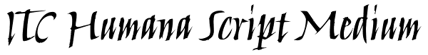 ITC Humana Script Font | Font Spy