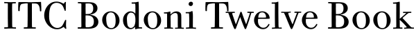 ITC Bodoni Twelve Font | Font Spy
