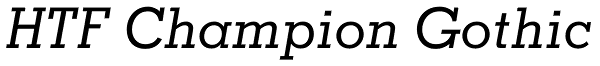 HTF Champion Gothic Font | Font Spy