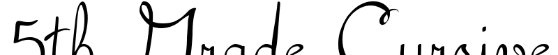 5th Grade Cursive Font Free Download | Font Spy