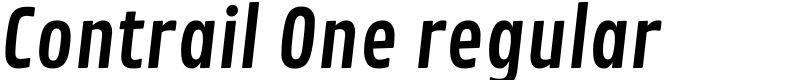 Contrail One Font Free Download | Font Spy
