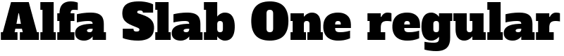 Font Spy | Alfa Slab One Font Free Download