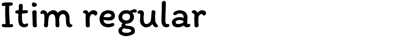 Itim Font Free Download | Font Spy