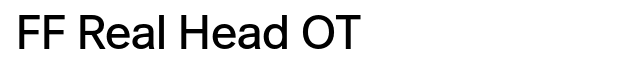 FF Real Head Font