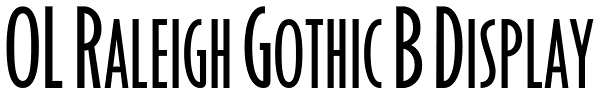 OL Raleigh Gothic B Display Font | Font Spy